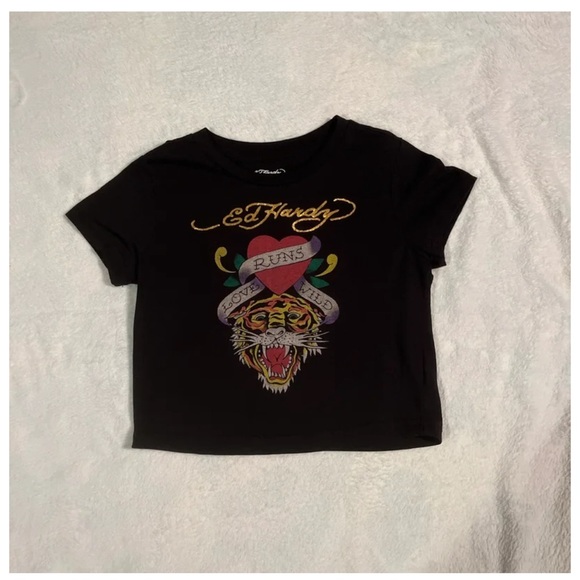 Ed Hardy | Tops | Ed Hardy Crop Top | Poshmark